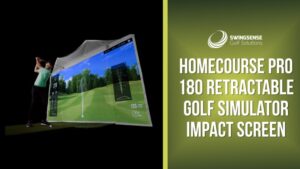 HomeCourse Pro 180 Retractable Golf Simulator Impact Screen – Golf ...